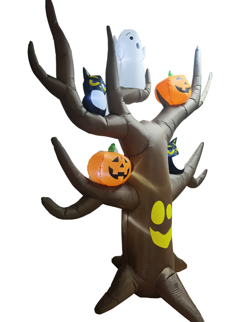 8ft Halloween LED Inflatable Spooky Ghost Tree – Amazingforless